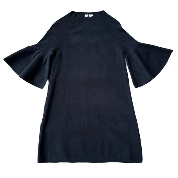 Moth | Dresses | Moth Anthropologie Chester Bell Sleeve Dress Black ...